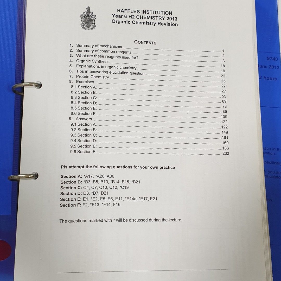 Raffles Institution (JC) Notes and Exam Papers, Hobbies & Toys, Books ...