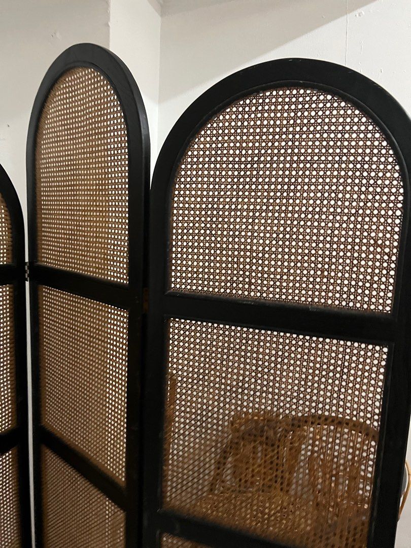 Rattan room divider partition deco, Furniture & Home Living, Home Decor ...
