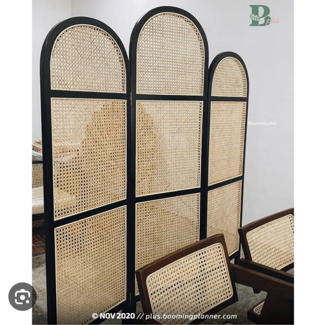 Rattan room divider partition deco, Furniture & Home Living, Home Decor ...