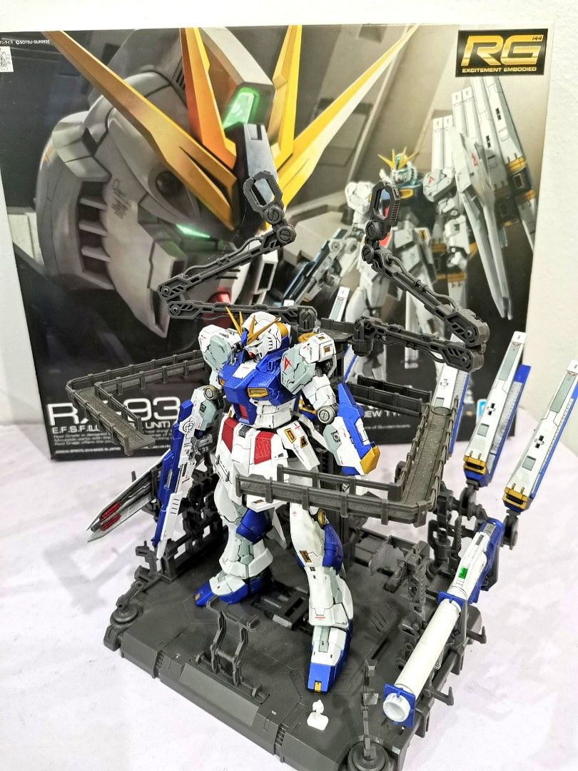 Rg RX-93 V Gundam (Custom), Hobbies & Toys, Toys & Games on Carousell