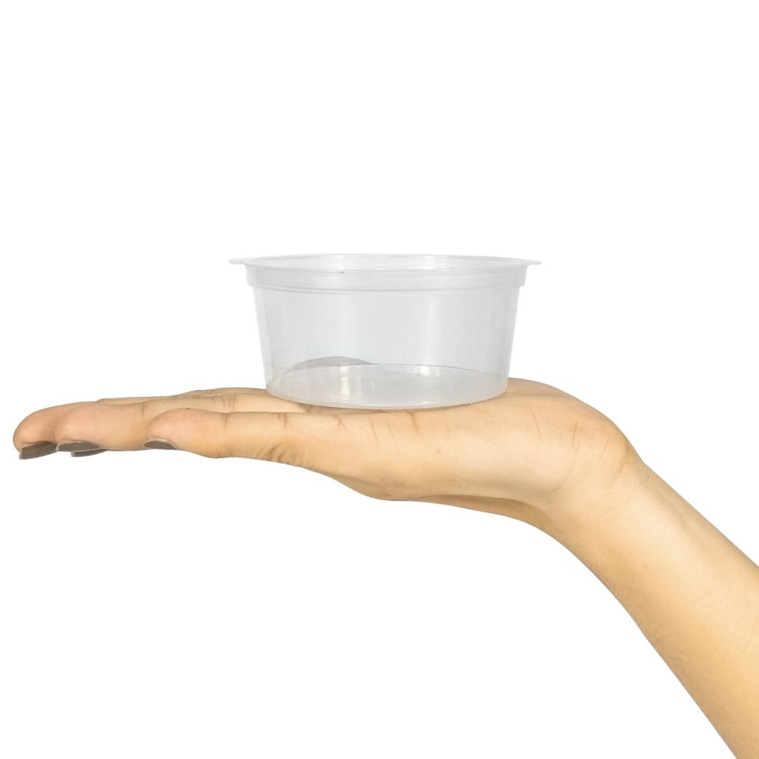 Sauce Cup with Hinged Lids 5pcs Plastic Take-out Sauce Cup Containers ...