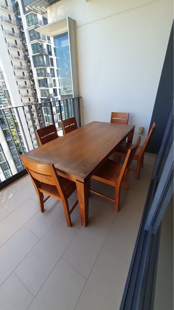 *NEGO* Scanteak 180cm Float Dining Table, Furniture & Home Living, Furniture, Tables & Sets on ...