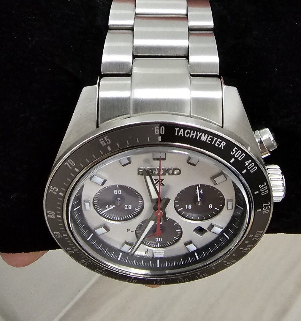 Seiko 精工 speedtimer speed timer panda 熊貓款 SSC911 99%新 有保, 男裝, 手錶及配件, 手錶 ...