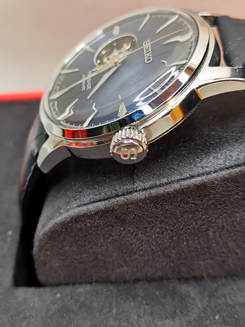 SEIKO PRESAGE BLUE DIAL OPEN HEART, Men's Fashion, Watches ...