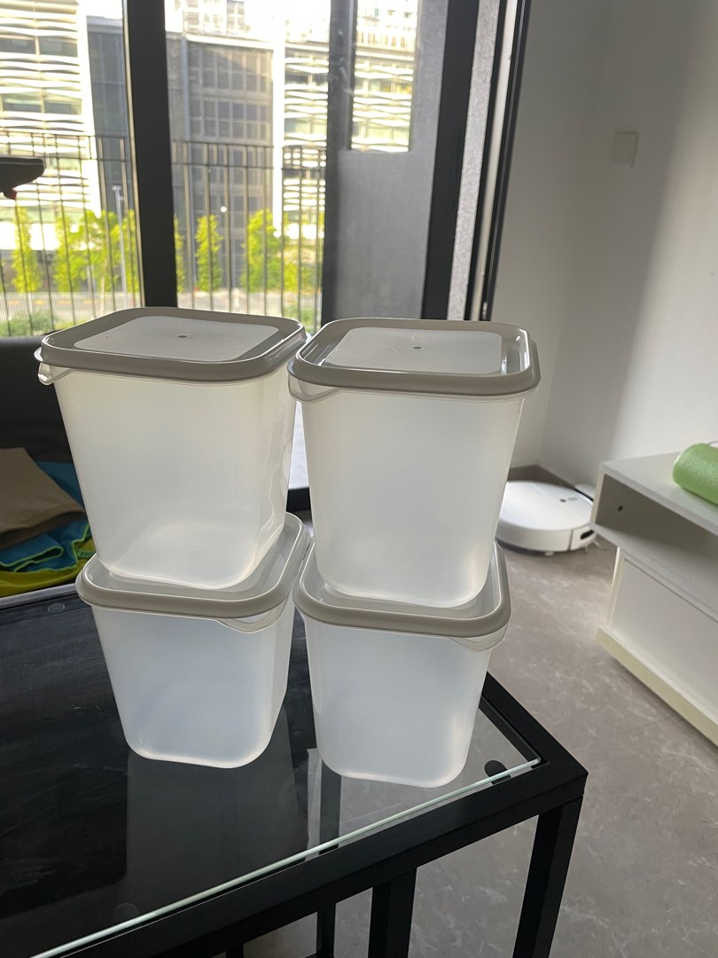 Set of 4 Plastic containers, Furniture & Home Living, Kitchenware ...