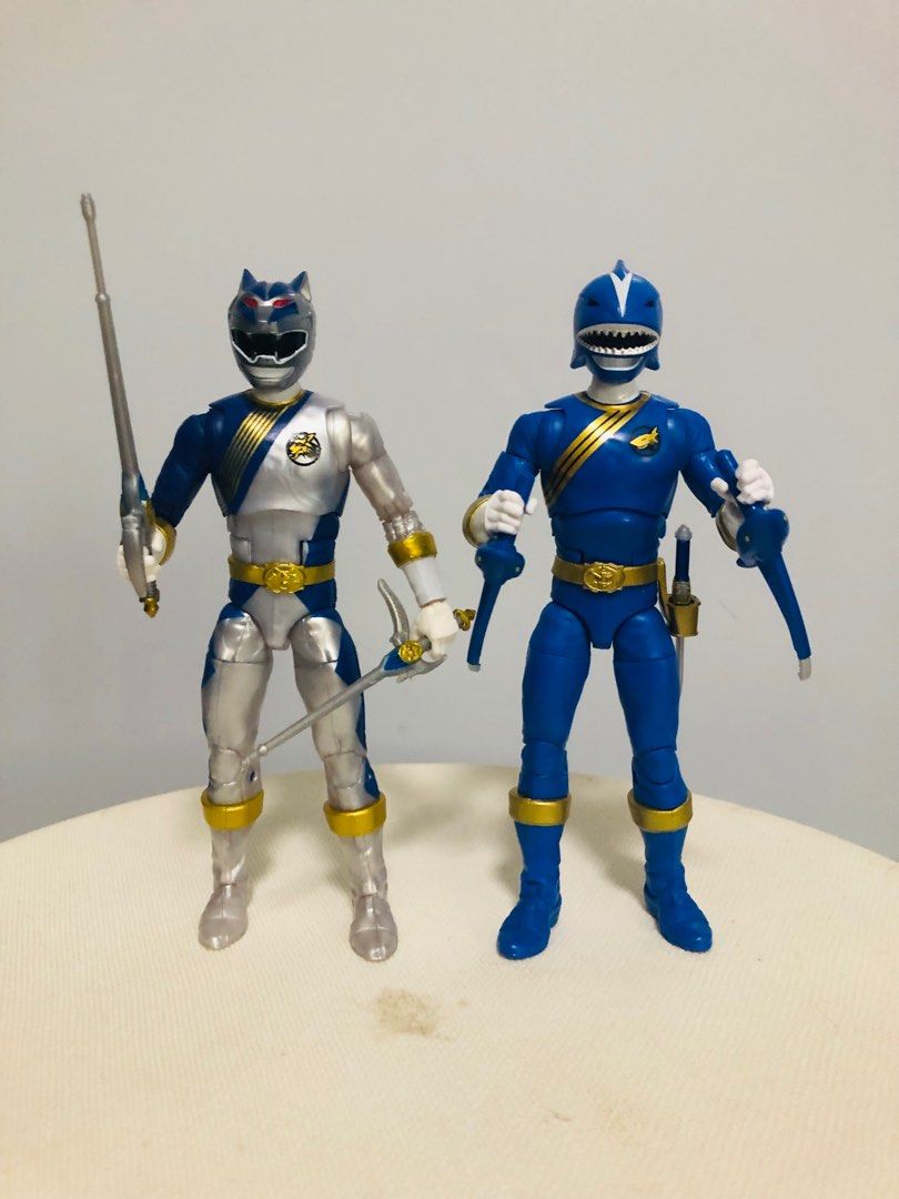 (SET) Power Rangers Lightning Collection Wild Force Lunar Wolf and Blue ...