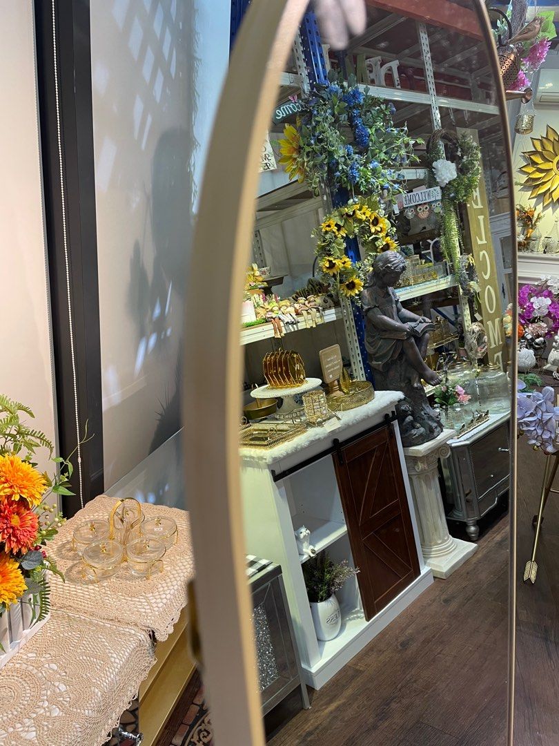 Standing / hanging oval standing mirror, Furniture & Home Living, Home ...