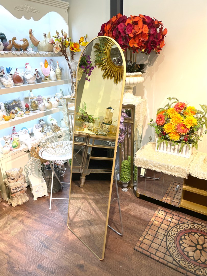 Standing / hanging oval standing mirror, Furniture & Home Living, Home ...