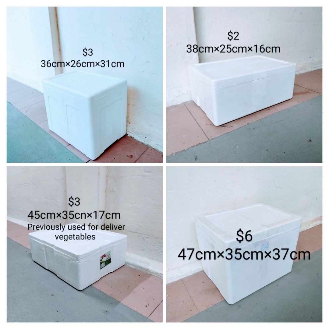 Styrofoam boxes, Furniture & Home Living, Kitchenware & Tableware, Food ...