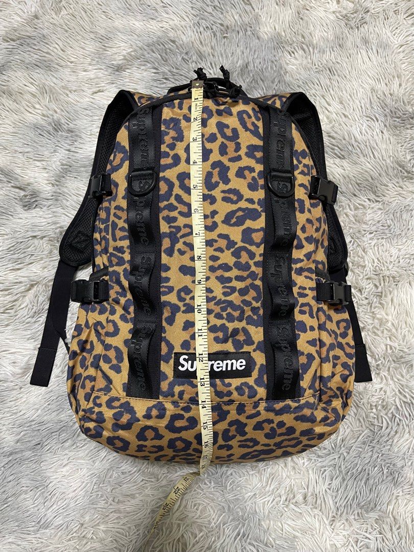SUPREME Leopard Backpack, Men's Fashion, Bags, Backpacks on Carousell
