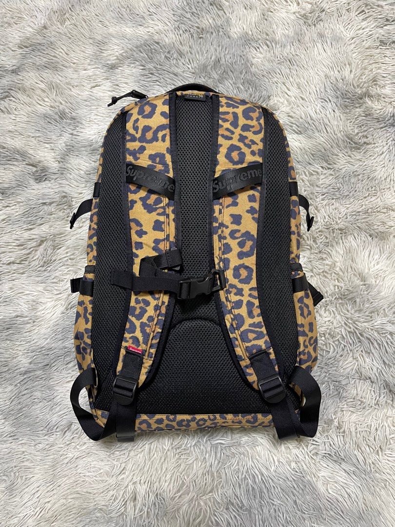 SUPREME Leopard Backpack, Men's Fashion, Bags, Backpacks on Carousell