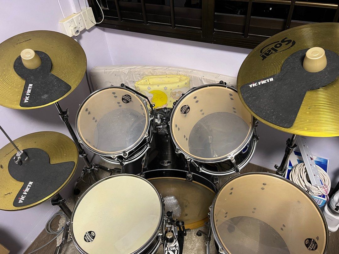 TAMA superstar acoustic set with mute pack, Hobbies & Toys, Music ...