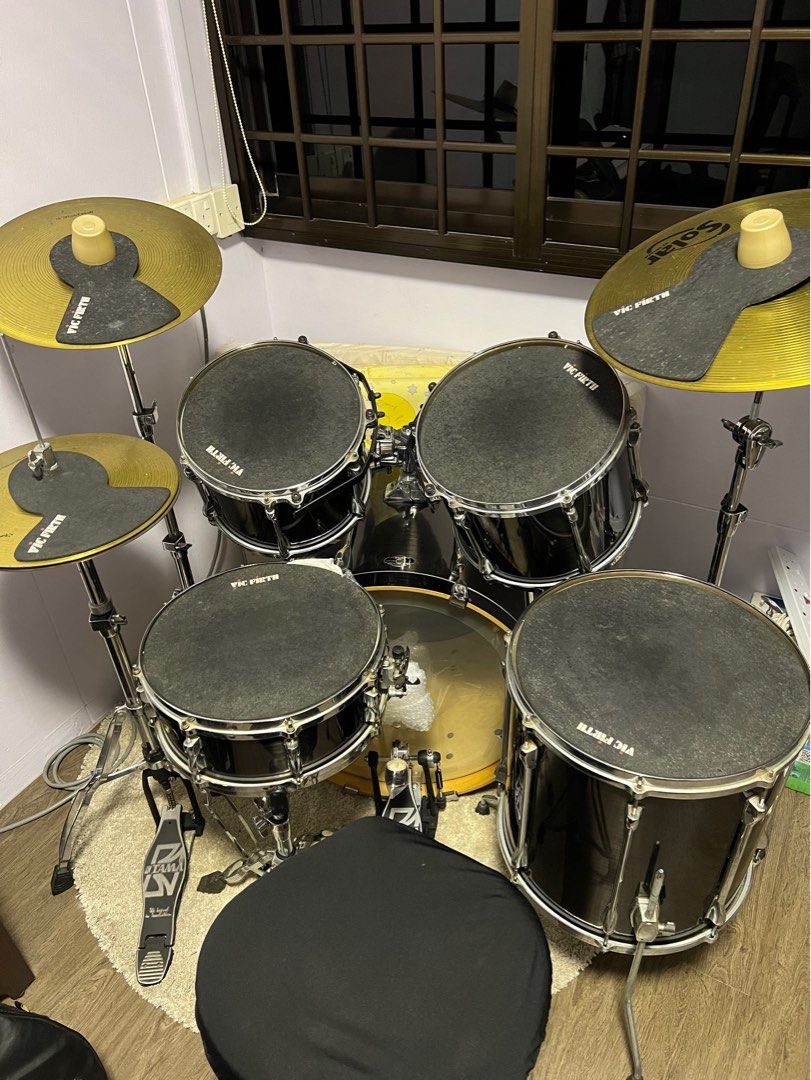 TAMA superstar acoustic set with mute pack, Hobbies & Toys, Music ...