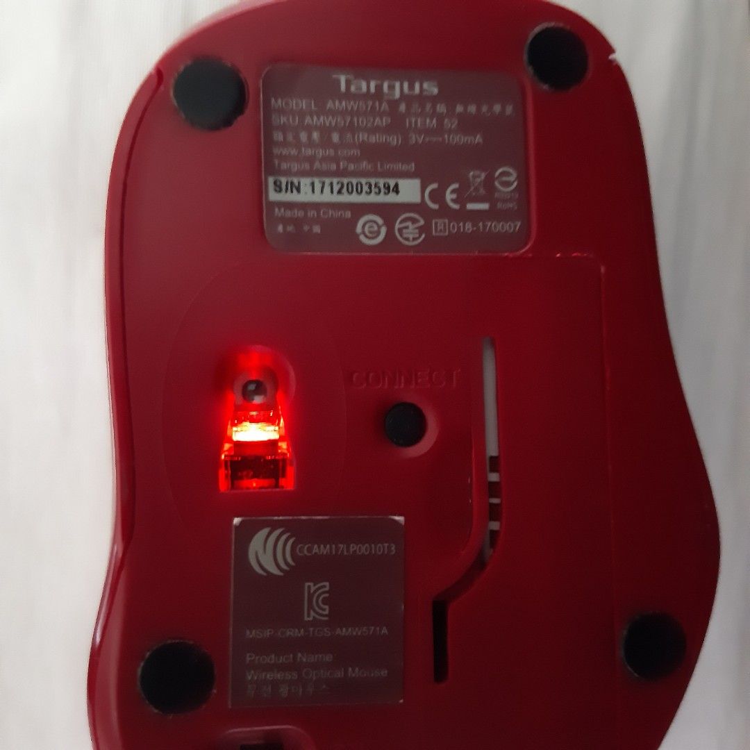 Targus (Maroon) Wireless Optical Mouse, Computers & Tech, Parts ...