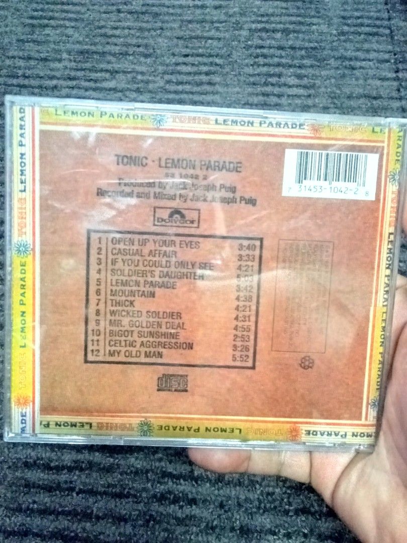 Tonic - Lemon Parade Album, Hobbies & Toys, Music & Media, CDs & DVDs on Carousell
