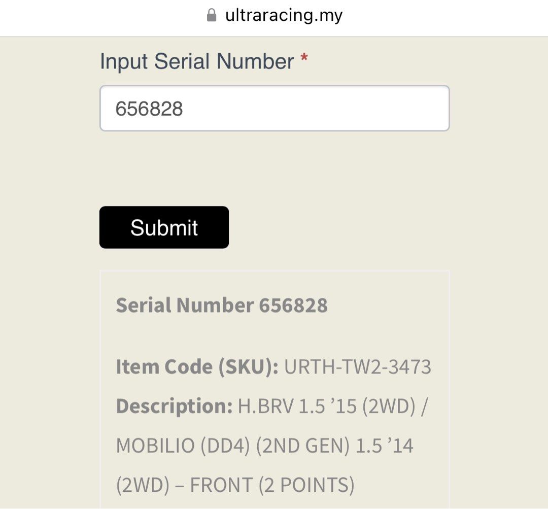 Ultra Racing Honda BRV Front Strut Bar, Auto Accessories on Carousell