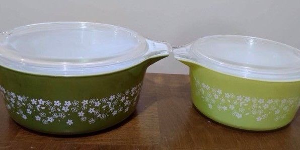 Vintage 1970's Spring Blossom PYREX Glass Casserole Baking Dish ...