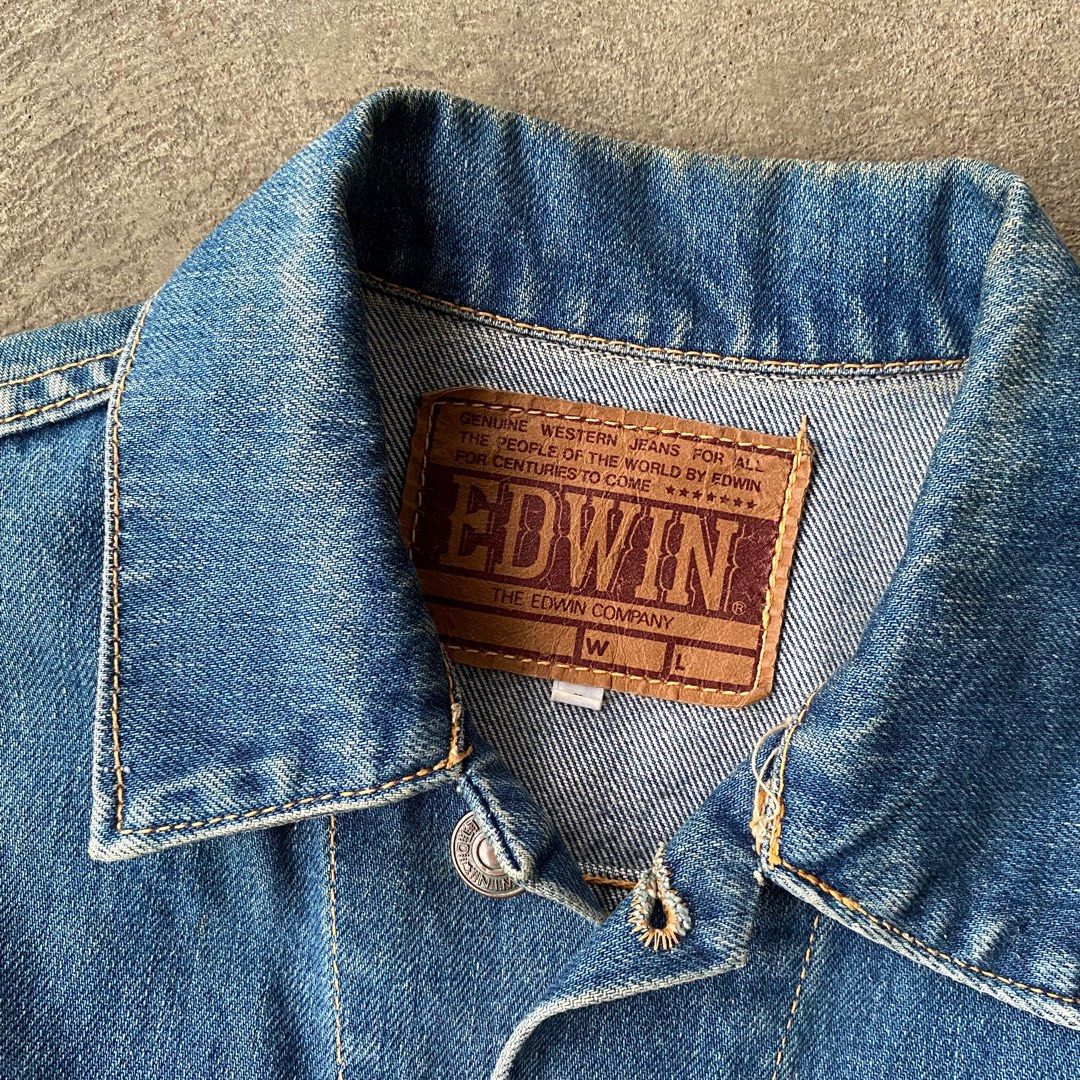 Vintage Edwin Type 3 Orange Tab Denim Jacket Scovill Buttons on Carousell