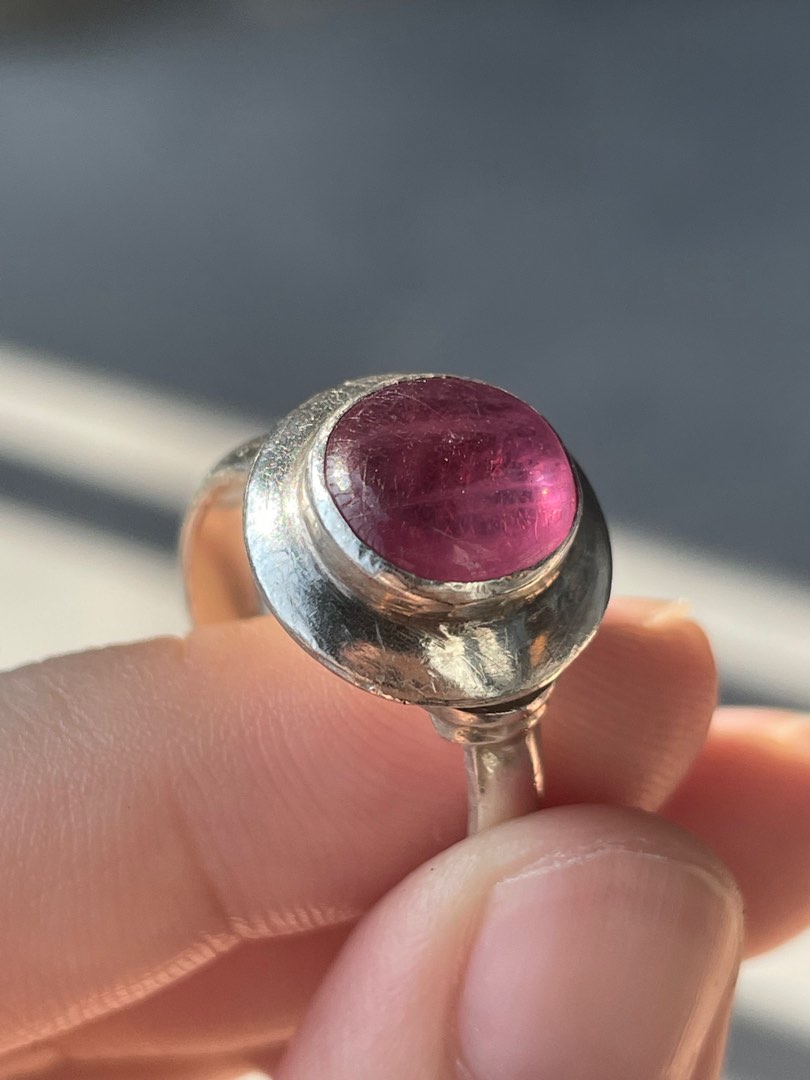 Vintage Natural Ruby Silver Ring, Hobbies & Toys, Collectibles ...