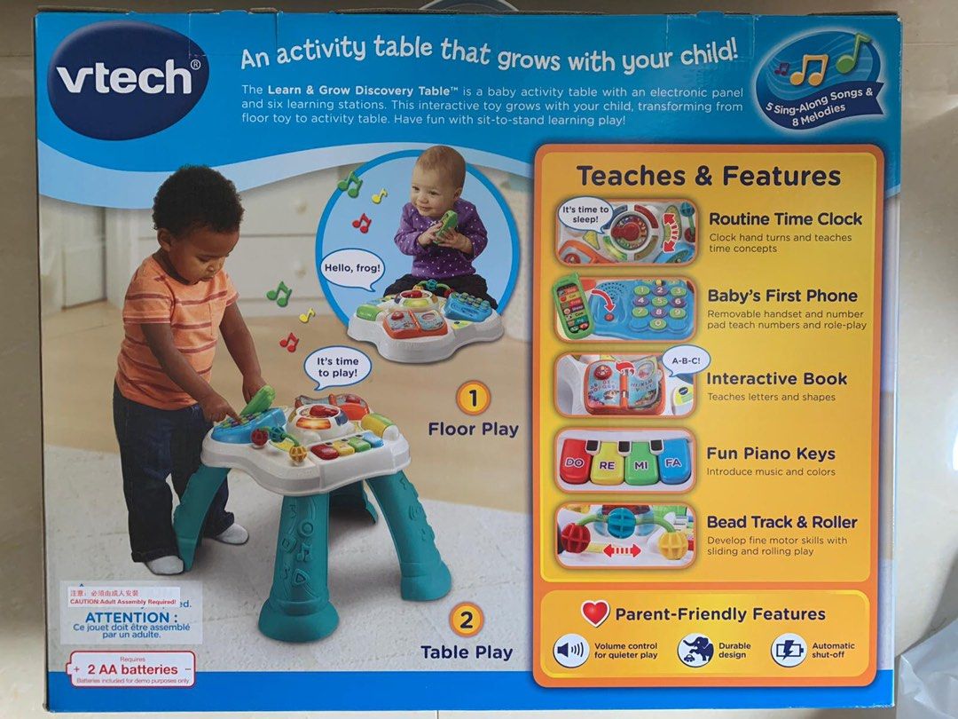 全新vtech learn&grow discovery table 二合一學習桌, 興趣及遊戲, 玩具 & 遊戲類 - Carousell