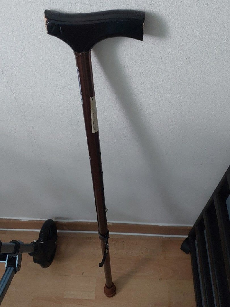 Walking stick with wheels and without, Health & Nutrition, Braces ...