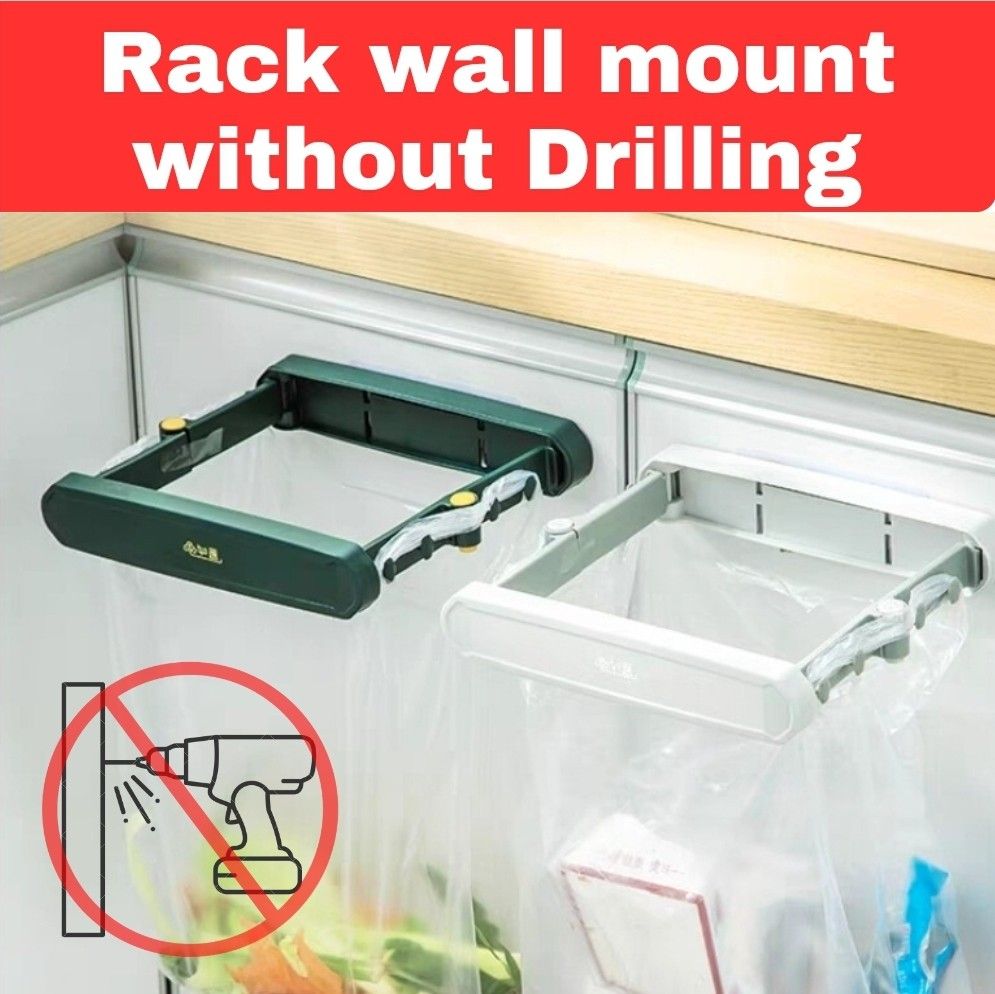 Wall Mounted Garbage Bag Rack Foldable Style, Furniture & Home Living ...