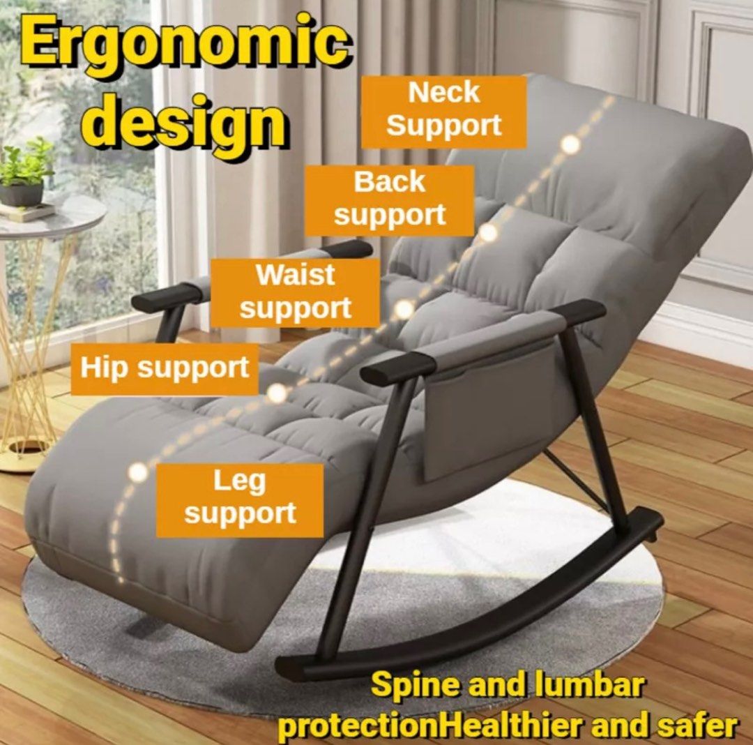 Waterproof ergonomic rocking sofa chair, Furniture & Home Living ...