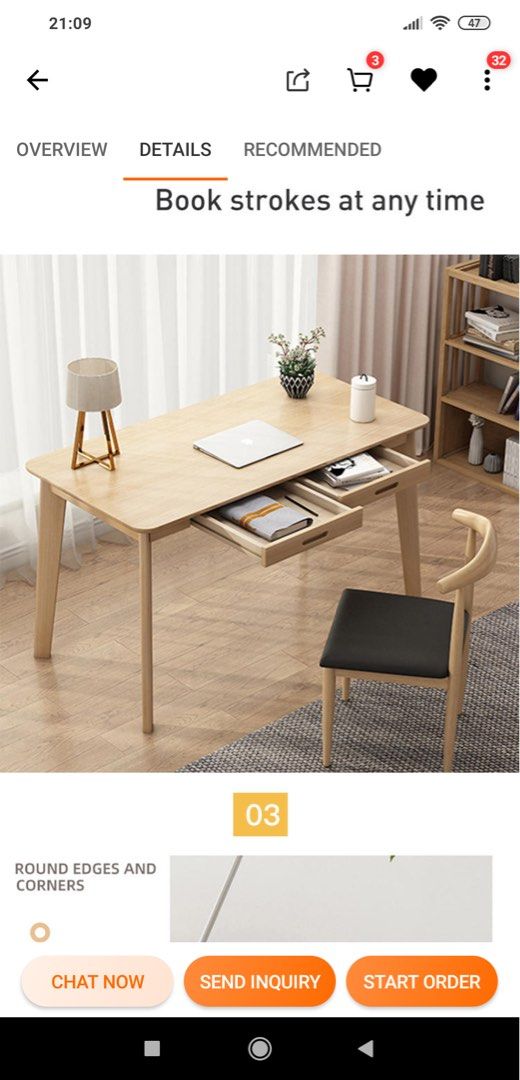 Wooden Study Table / MUJI Inspired Study Table / Aesthetic Study Table ...