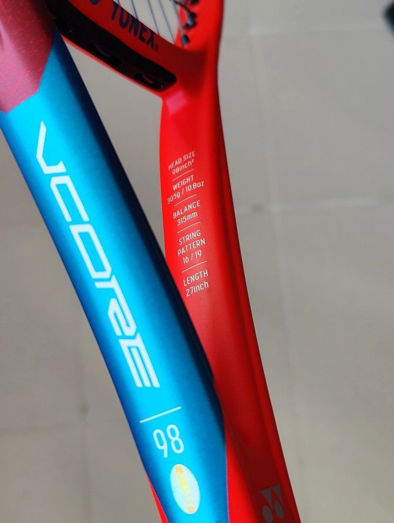 Yonex Vcore 98 2021 tennis racket racquet, Sports Equipment, Sports ...