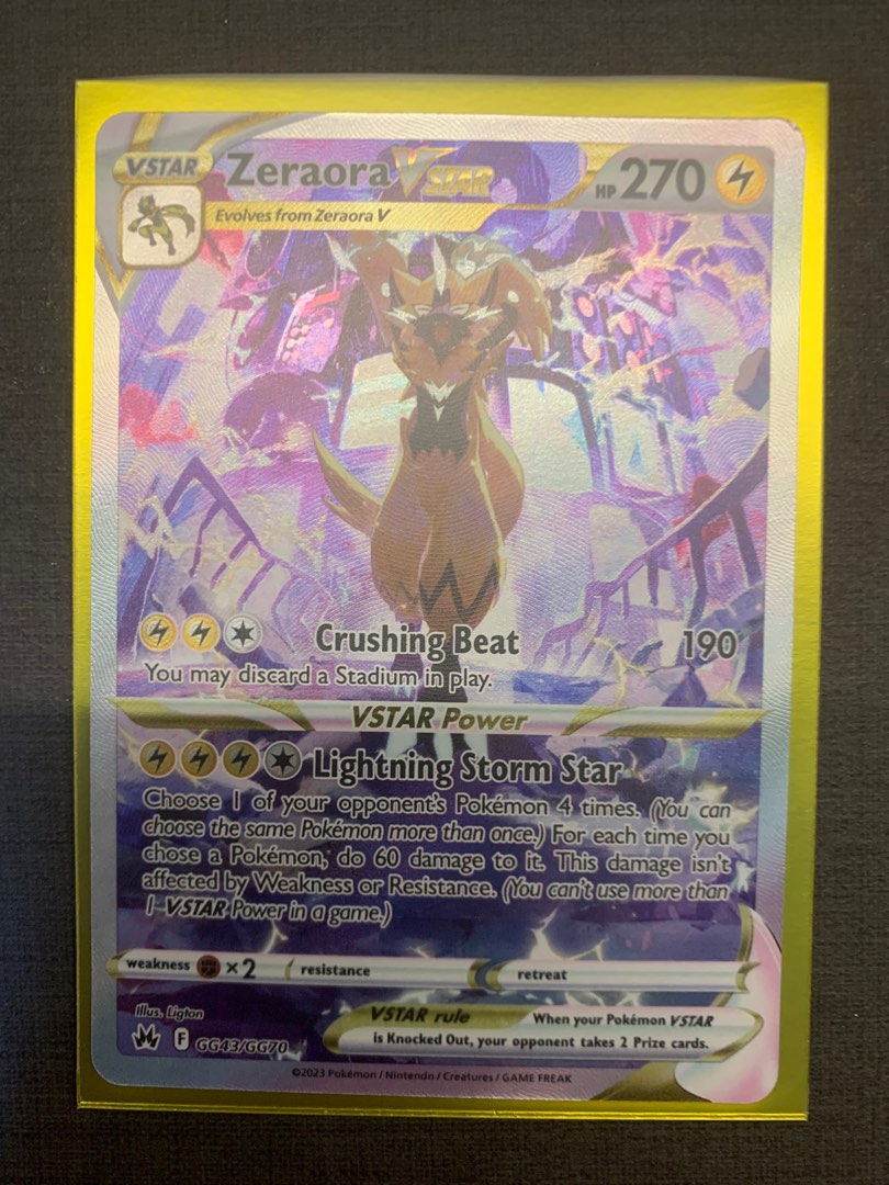 Zeraora VSTAR - GG43/GG70 - Pokemon Crown Zenith, Hobbies & Toys, Toys ...