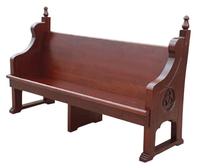1 Piece Solid Wood Church Long Bench Pew Settle Seat Antique Christian ...