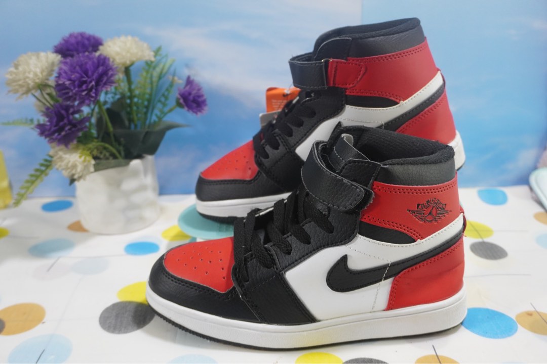 26. Nike Air Jordan 1 Retro High OG Kids Bred Toe Premium Quality Size ...