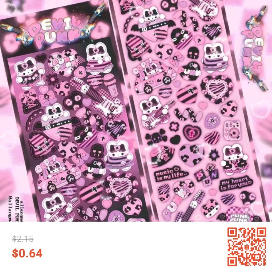 (2) Many stickers flakes sheets crafts planner notebook reward bullet ...