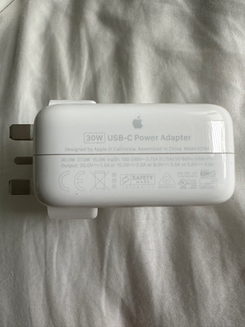 30W Power Adapter (USB-C), Mobile Phones & Gadgets, Mobile & Gadget ...