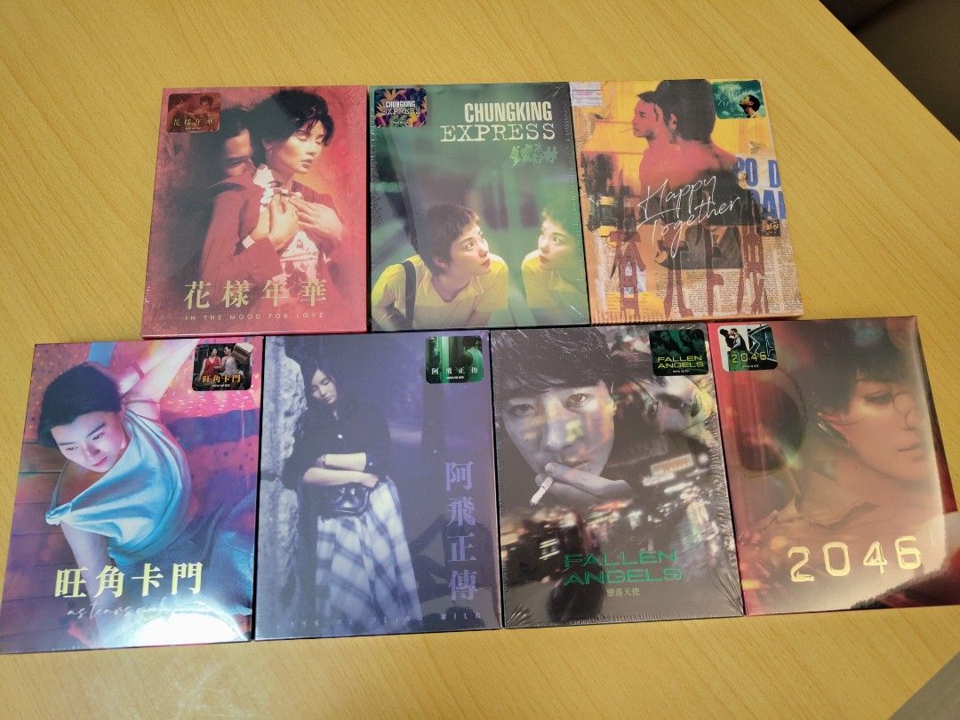 王家衛 花樣年華 春光乍洩 2046 重慶森林 墮落天使 旺角卡門 阿飛正傳 全紙盒版 Fullslip Package 鐵盒版 Steelbook Bluray Blu-ray 藍光碟 BD ...