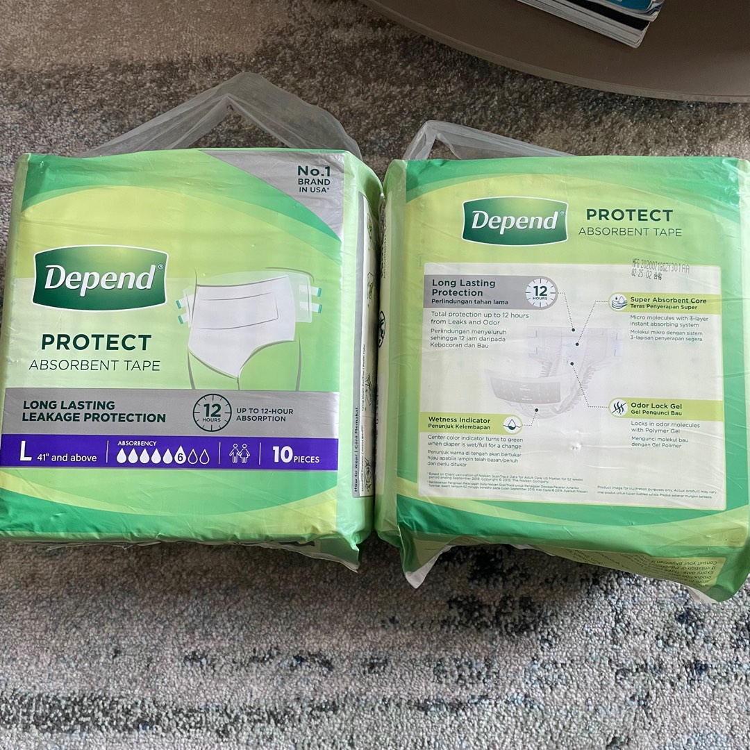 Adult diaper depend absorbent tape 10 pcs per pack. P300 per pack ...