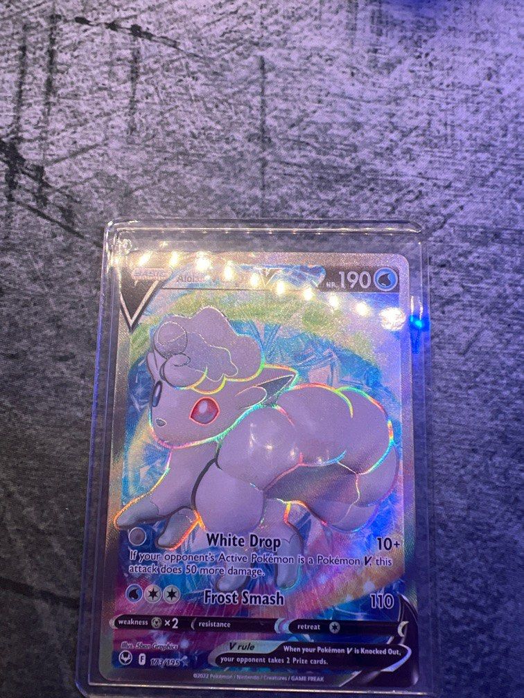 Alolan Vulpix V FA (Full Art), Hobbies & Toys, Toys & Games on Carousell