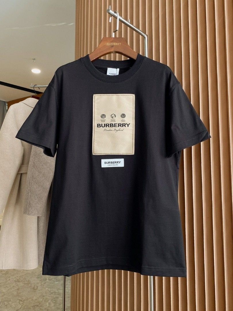 Authentic Burberry Label Appliqué Oversized Cotton T-Shirt on Carousell