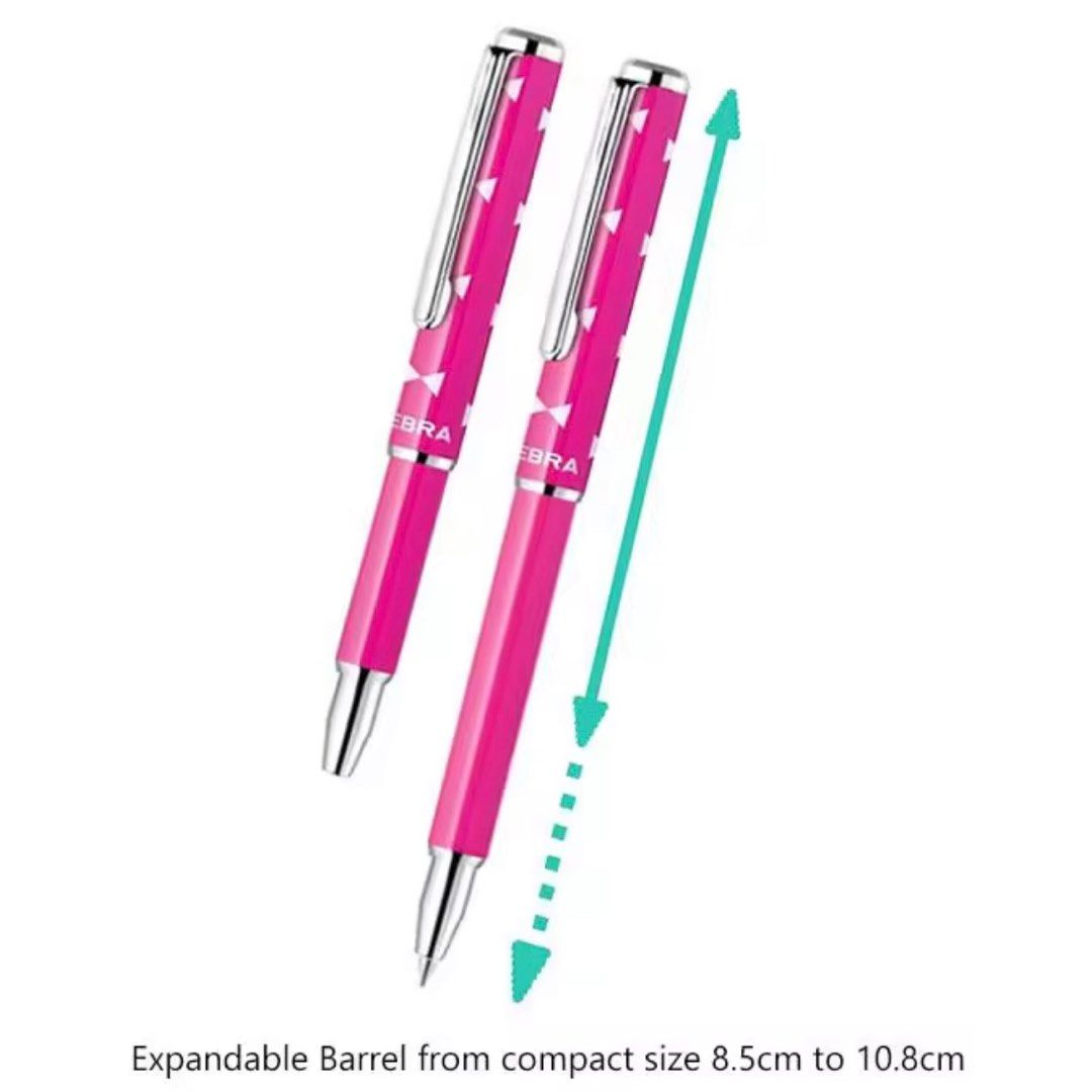BNIB ZEBRA Mini Expandable Ballpoint Pen 0.7mm [Pink], Hobbies & Toys ...