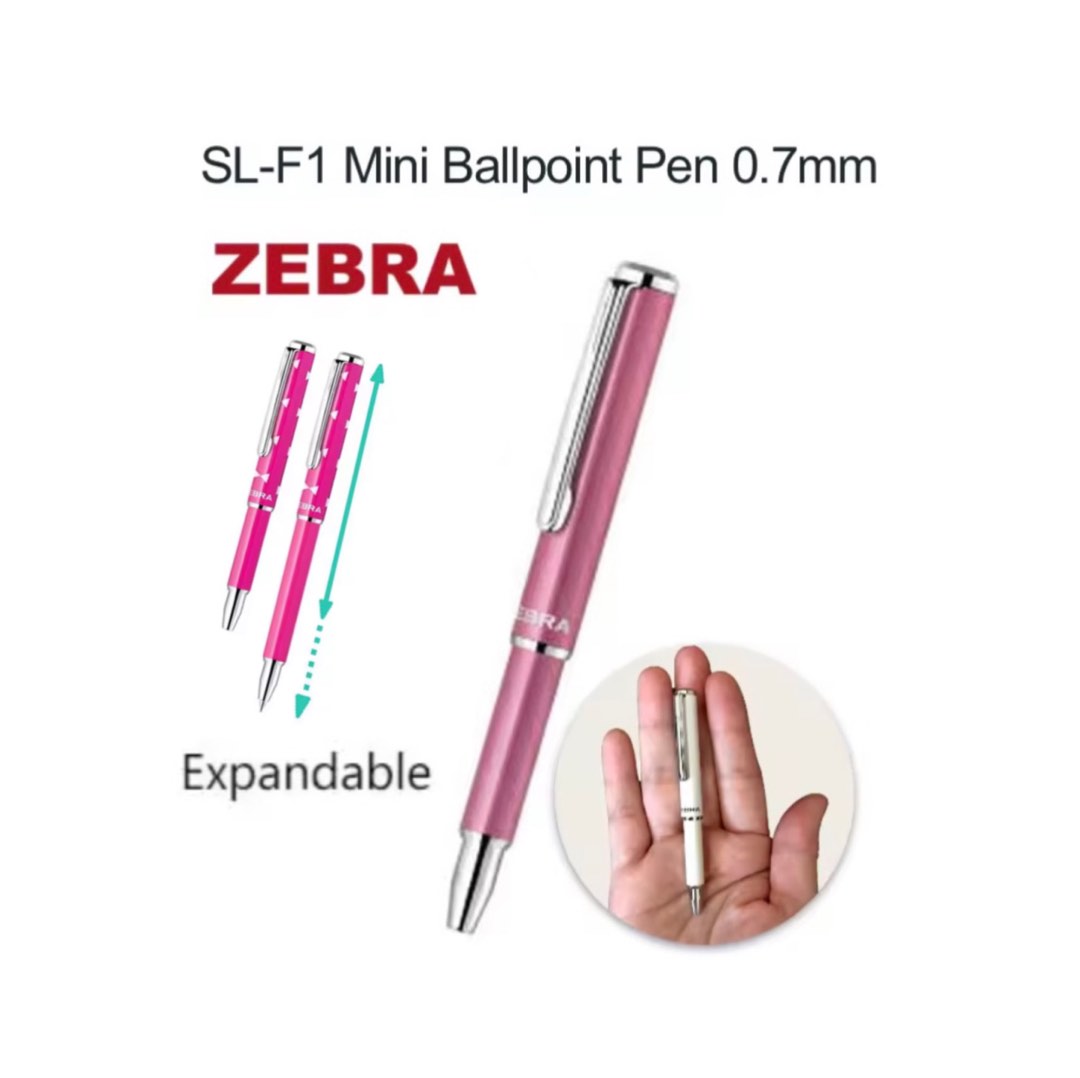 BNIB ZEBRA Mini Expandable Ballpoint Pen 0.7mm [Pink], Hobbies & Toys ...
