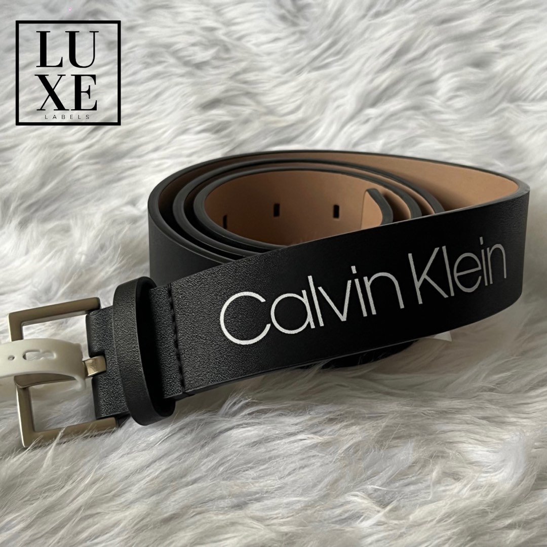 Calvin Klein CK Logo Belt Black. Medium., Men's Fashion, Watches ...