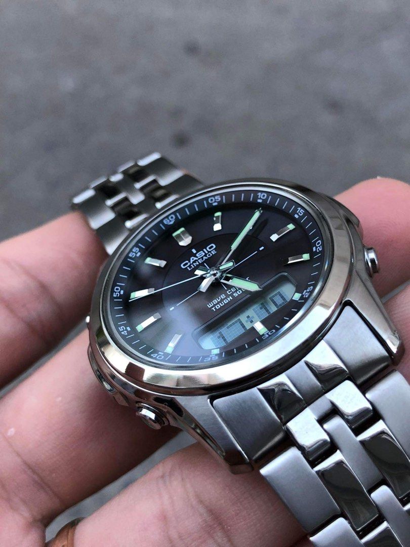 Casio Lineage full Titanium, touch solar, new 100% full box, Men's Fashion, Watches ...