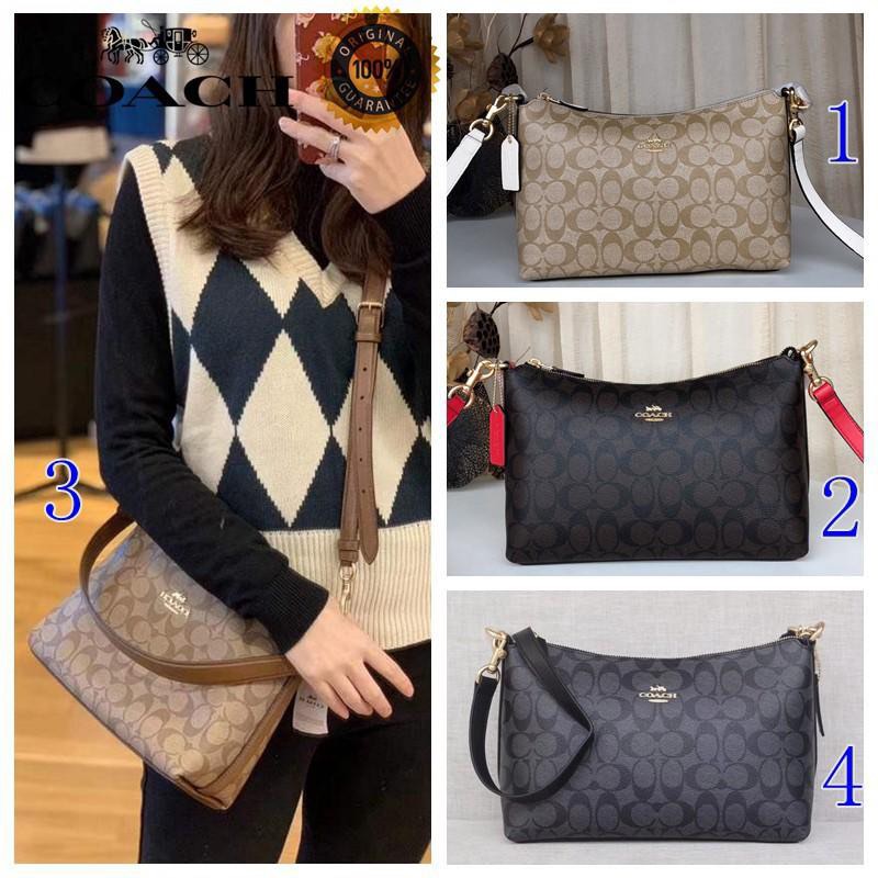 Coach Lewis Shoulder Bag in Signature Canvas, Women's Fashion, Bags ...