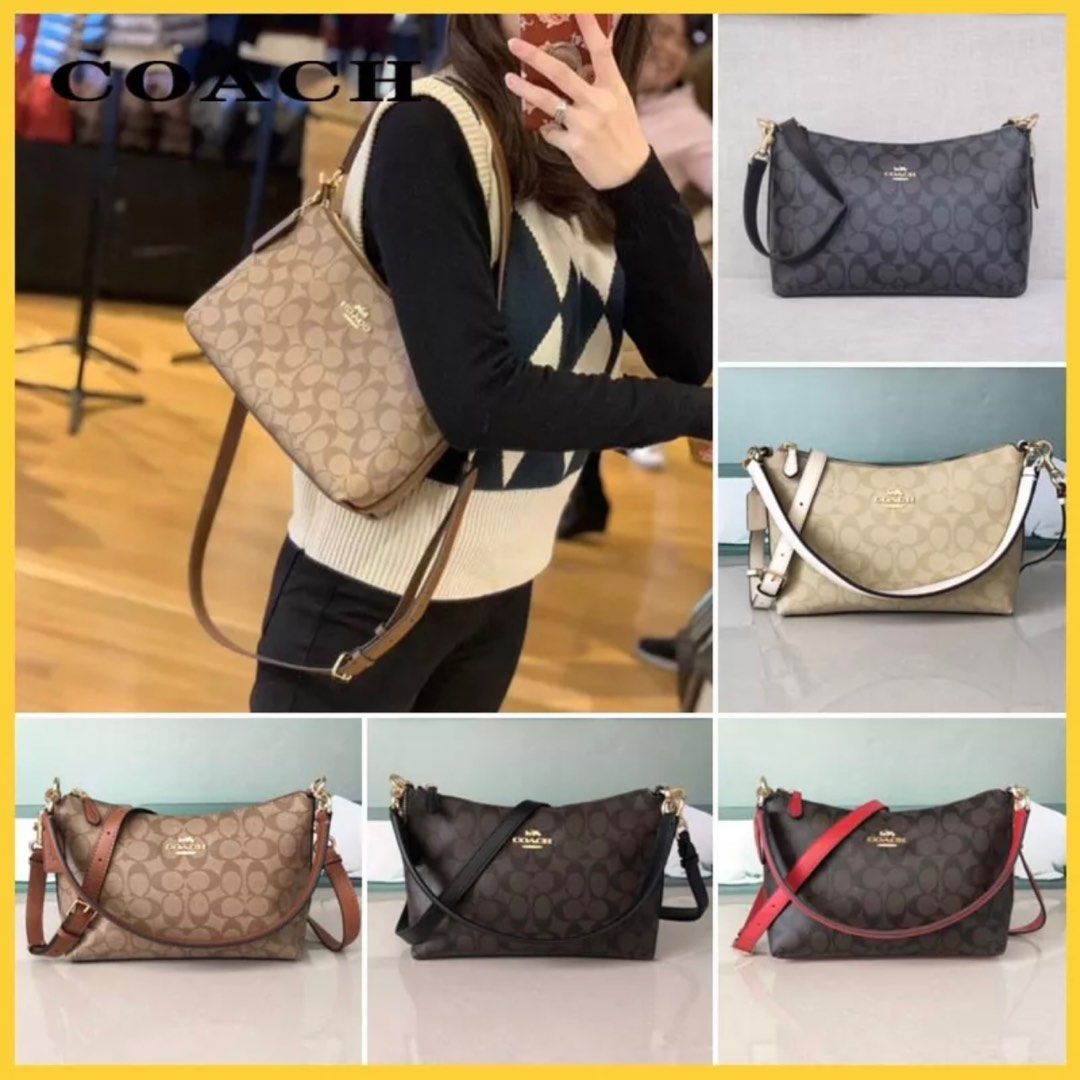 Coach Lewis Shoulder Bag in Signature Canvas, Women's Fashion, Bags ...