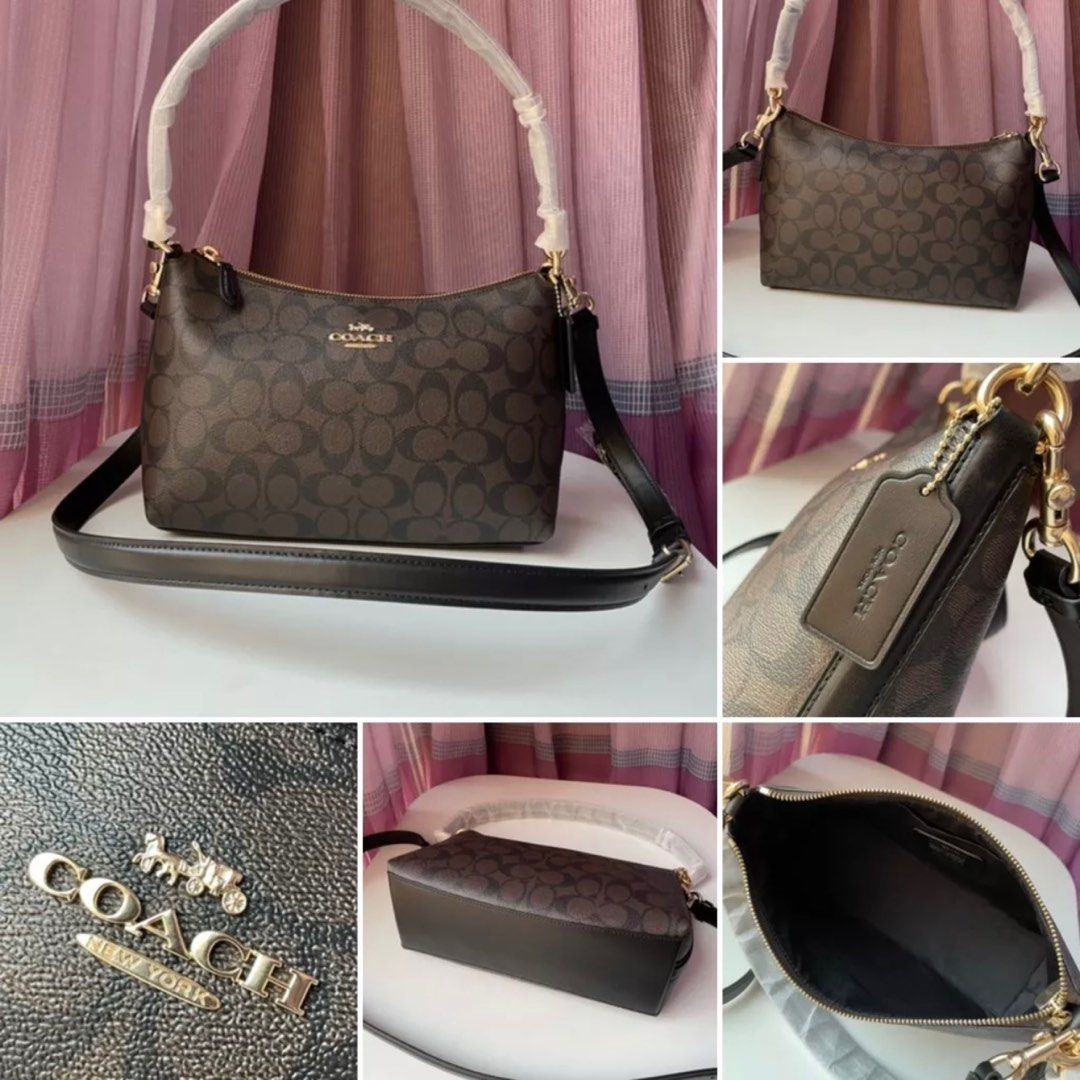 Coach Lewis Shoulder Bag in Signature Canvas, Women's Fashion, Bags ...