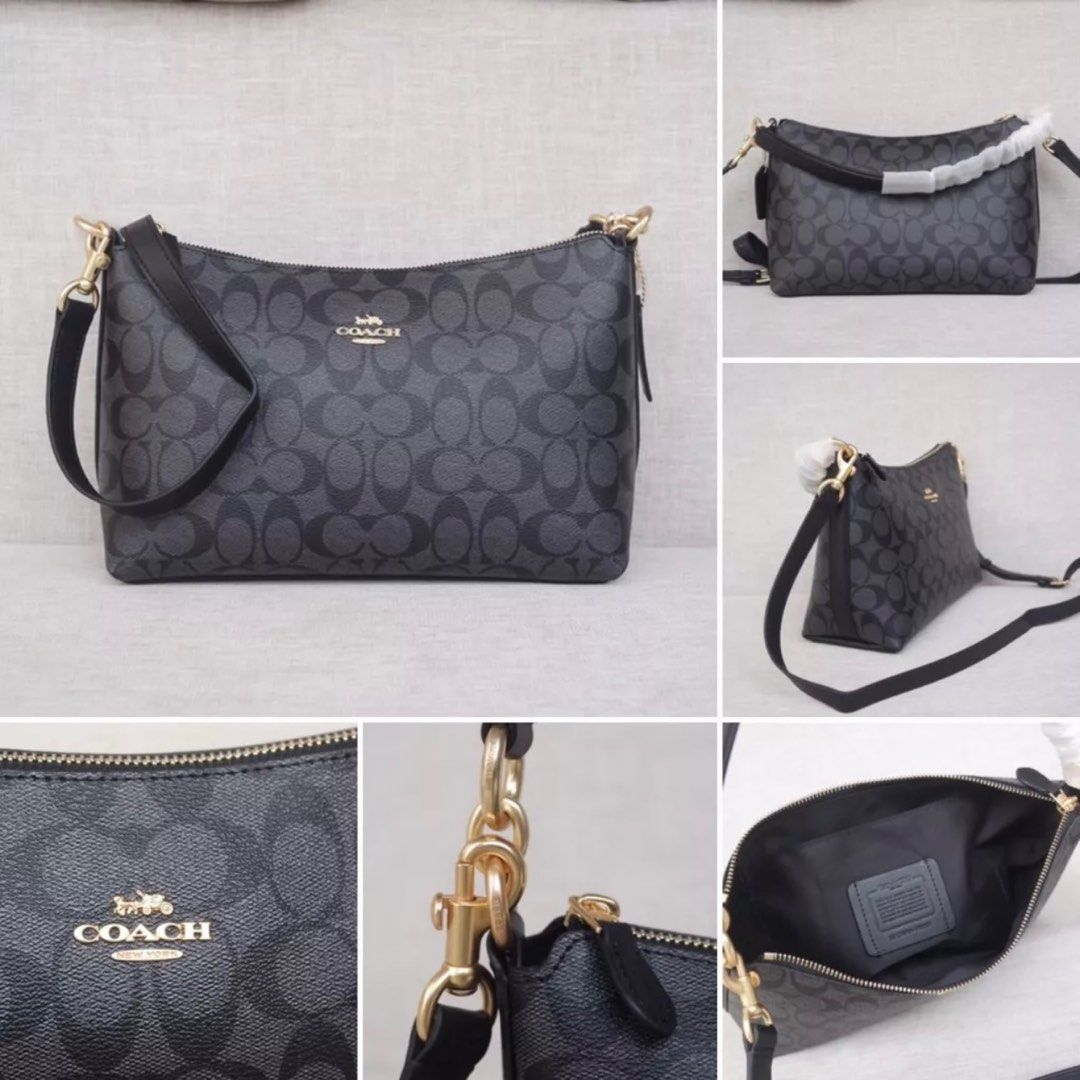 Coach Lewis Shoulder Bag in Signature Canvas, Women's Fashion, Bags ...