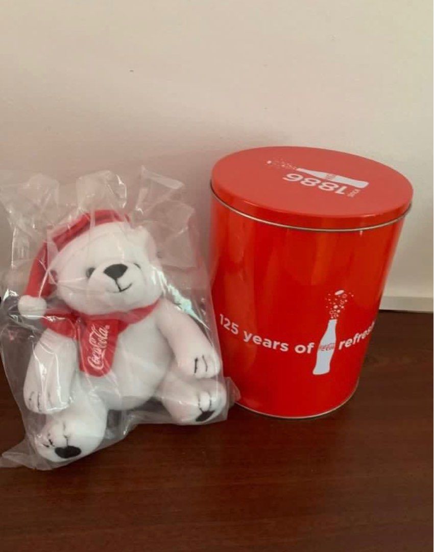 Coca-Cola Bear & Tin, Hobbies & Toys, Memorabilia & Collectibles ...