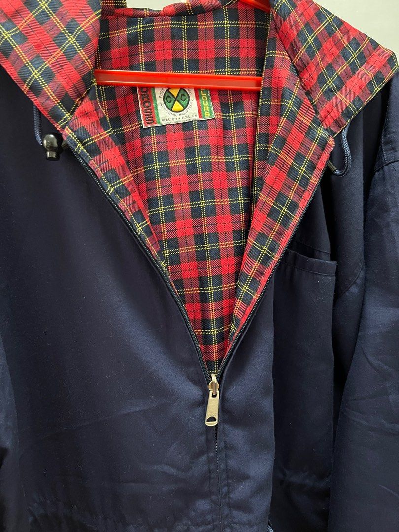 [CROSS COLOURS] Navy Blue/Checkered Jacket, Men's Fashion, Coats ...