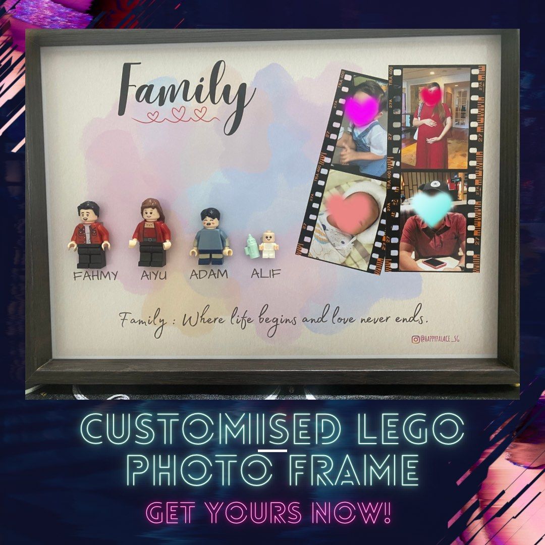 Customised Lego Photo Frame, Hobbies & Toys, Stationery & Craft ...