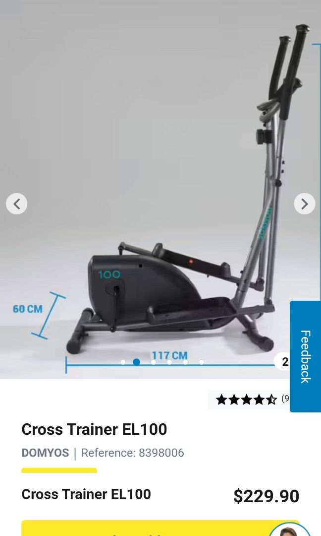 Decathlon Domyos cross trainer EL 100, Sports Equipment, Exercise ...